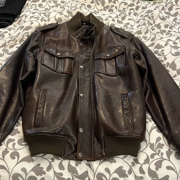 Rocco Tuscani Italy | Jackets & Coats | Vintage Rocco Tuscani Leather ...
